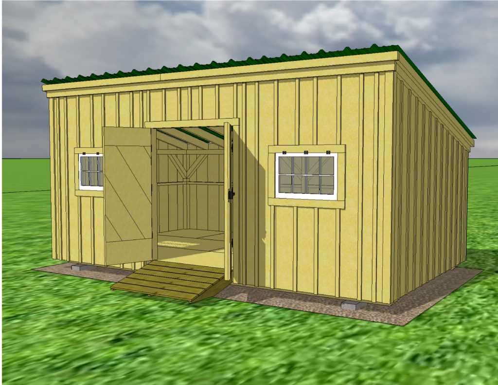 Shed Roof 12x20 Fully Assembled • Jamaica Cottage Shop