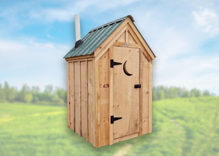 4x4 Working Outhouse • Fully Assembled 26-INV11377-1 • Jamaica Cottage Shop