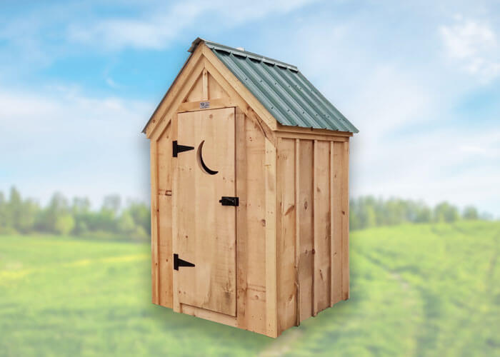 4x4 Working Outhouse • Fully Assembled 26-INV11377-1 • Jamaica Cottage Shop