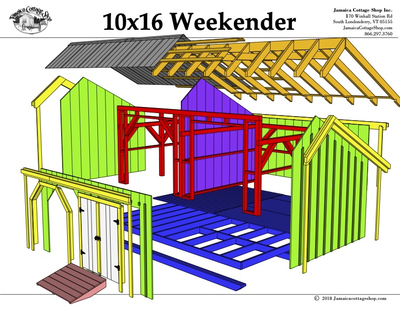 Weekender 10x16 Pre-Cut Kit • Jamaica Cottage Shop