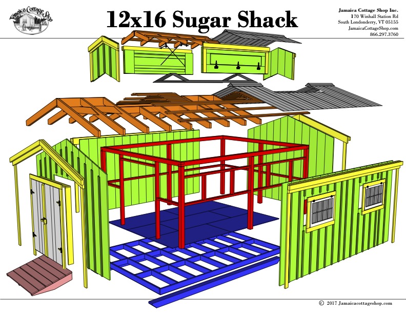 Sugar Shack 12x16 Pre-Cut Kit • Jamaica Cottage Shop