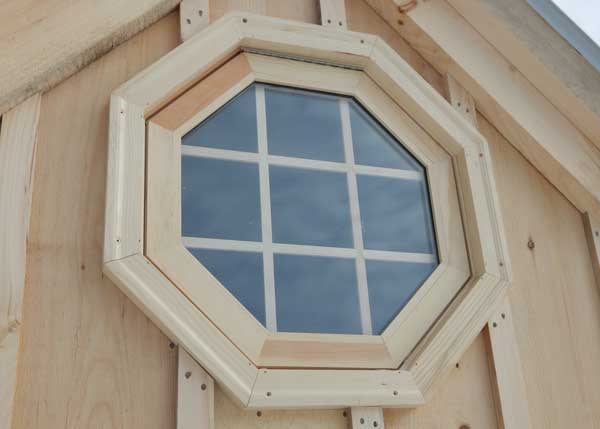 24" x 24" Wooden Octagon Window | Jamaica Cottage Shop