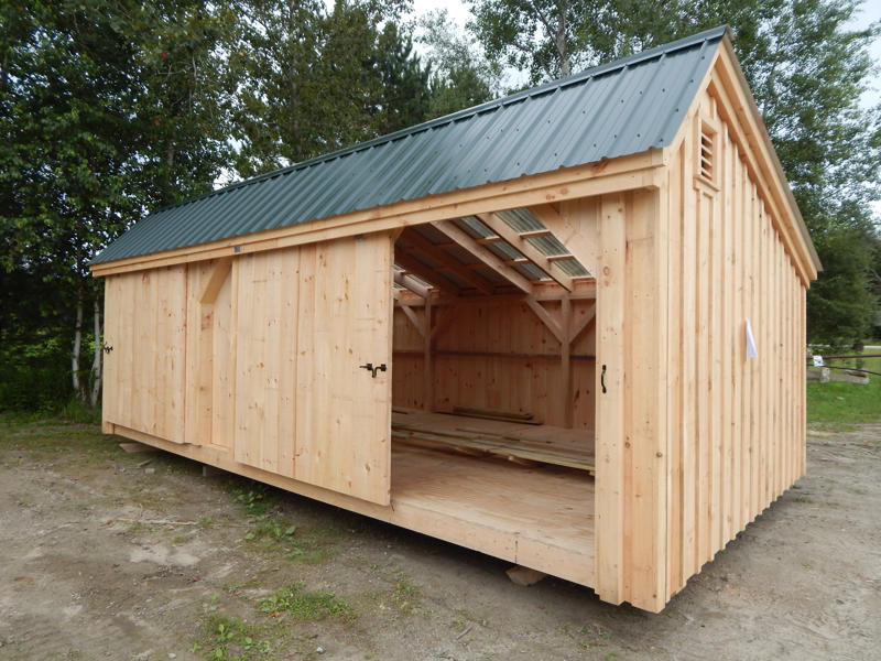 Three Sled Shed 12x20 Pre-Cut Kit • Jamaica Cottage Shop