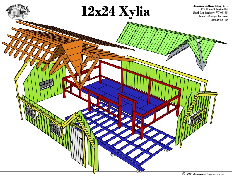Xylia 12x24 Pre-Cut Kit • Jamaica Cottage Shop