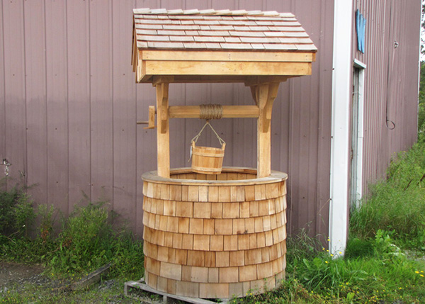 Wooden Well For Decoration Village Wooden Flowerpot Wishing Well