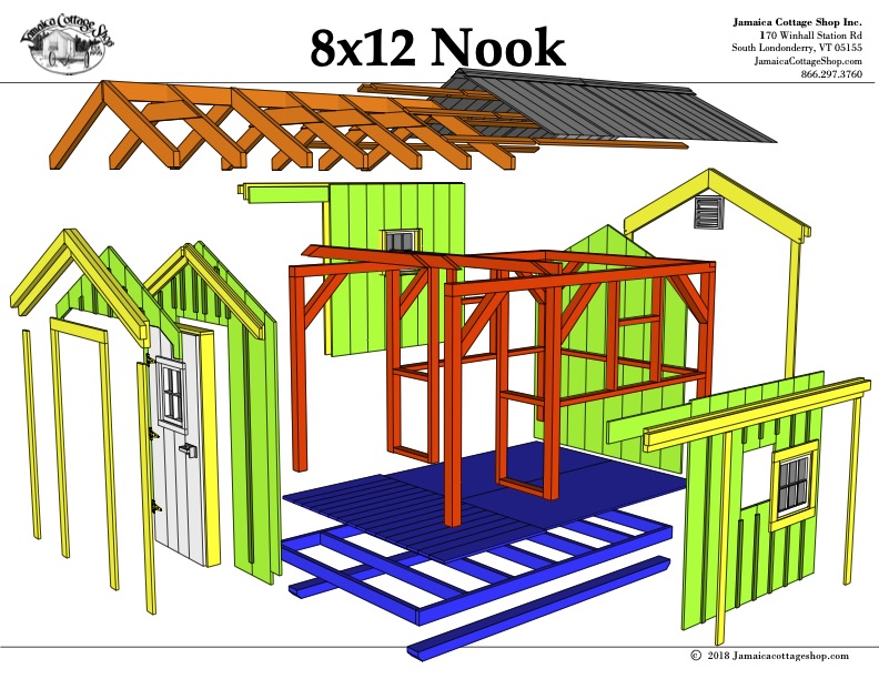 Nook 8x12 Pre-Cut Kit • Jamaica Cottage Shop