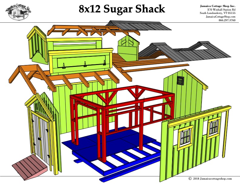 Sugar Shack 8x12 Pre-Cut Kit • Jamaica Cottage Shop