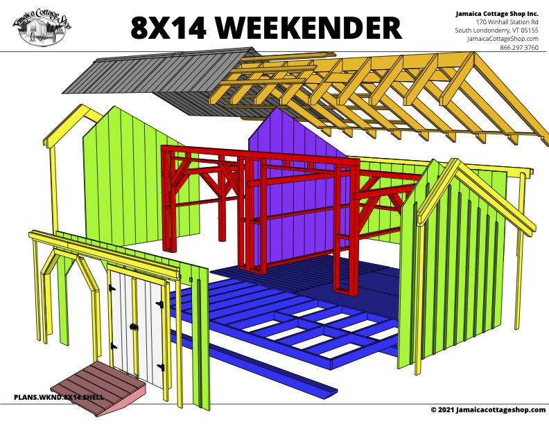 Weekender 8x14 Pre-Cut Kit • Jamaica Cottage Shop