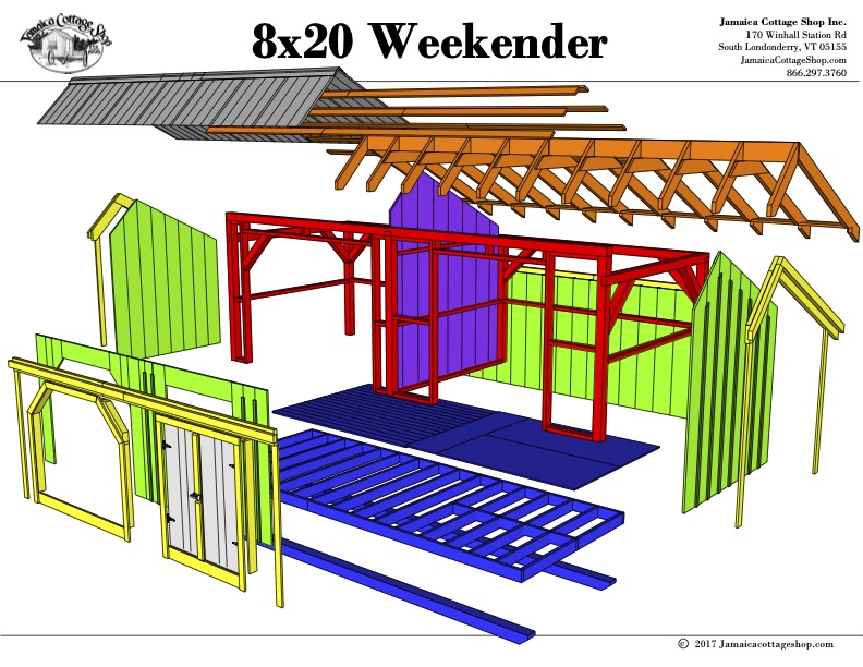 Weekender 8x20 Pre-Cut Kit • Jamaica Cottage Shop