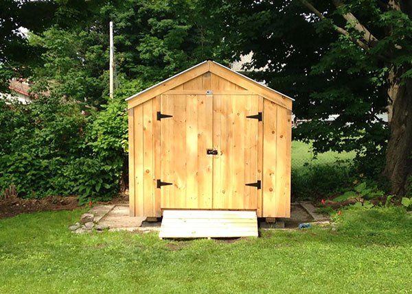 8x8 Economy Vermonter Shell Fully Assembled • Shed