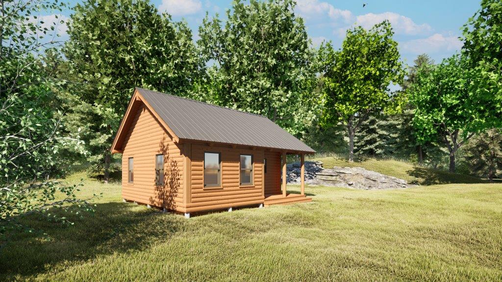Log Cabin Side View