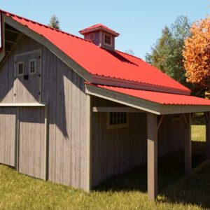 Timber Frame Horse Barn 24x30 Pre-Cut Kit • Free Shipping