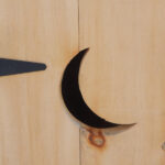 24 W X 64-3/8 H Single Door with Crescent Moon
