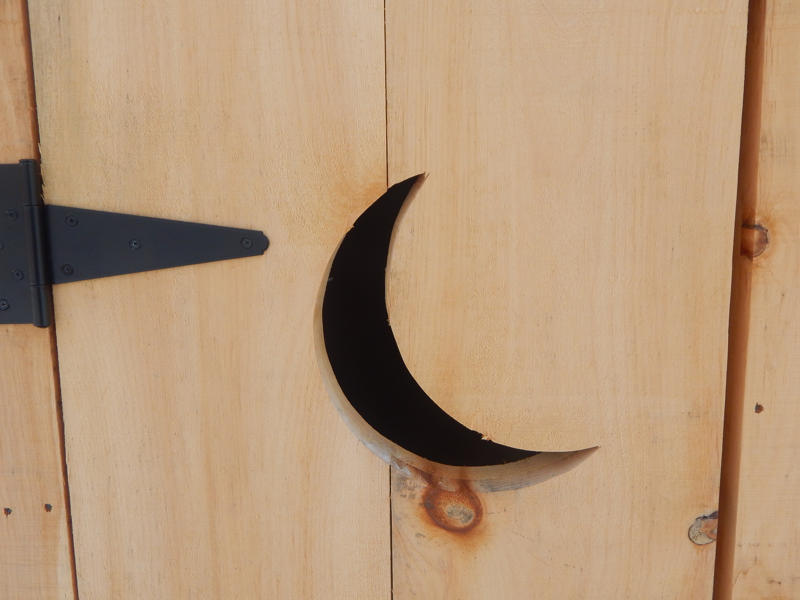 24 W X 64-3/8 H Single Door with Crescent Moon