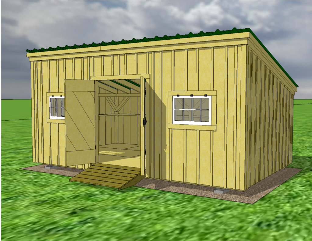 Shed Roof 12x20 Fully Assembled • Jamaica Cottage Shop