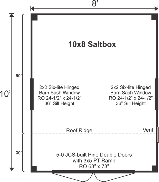 Double Door (Floor Plan A) • Jamaica Cottage Shop