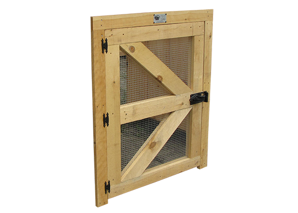 32" W x 39 1/4" H Single Pine Door with Hardware Cloth