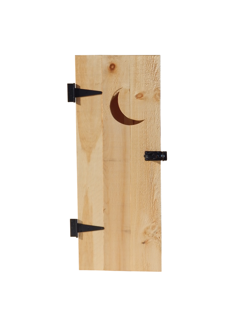 24 W X 64-3/8 H Single Door with Crescent Moon