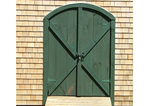 60" W x 71-3/8" H Pine Arched Double Door | Exterior Doors