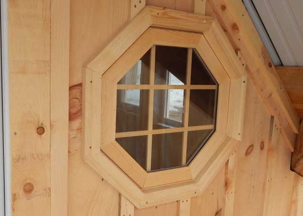 24" x 24" Wooden Octagon Window | Jamaica Cottage Shop