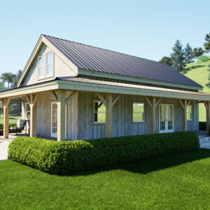 28x38 Mortise & Tenon Wrap Around Porch Kit • Jamaica Cottage Shop