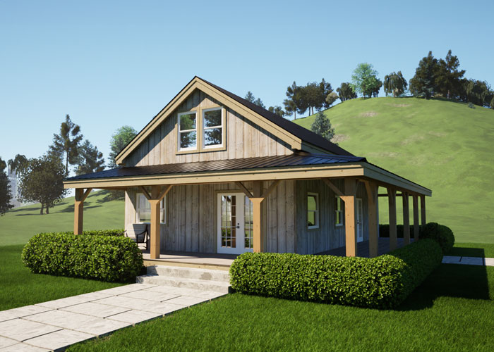 28x38 Mortise & Tenon Wrap Around Porch Kit • Jamaica Cottage Shop