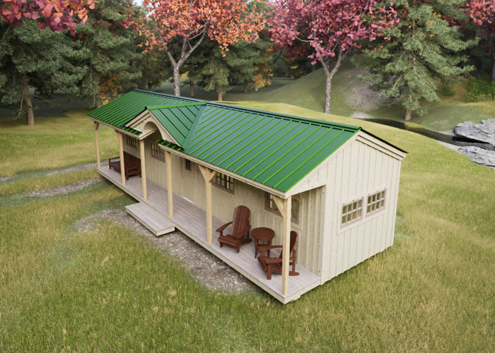 Gibraltar 14x40 Pre-Cut Kit with 8ft Walls • Jamaica Cottage Shop