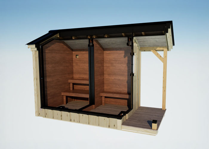 Sauna 6x12 4-Season Fully Assembled • Jamaica Cottage Shop